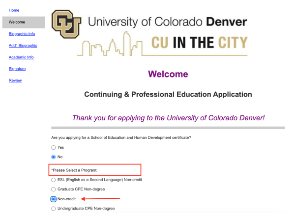 Continuing and Professional Education Registration Process | CU Denver ...